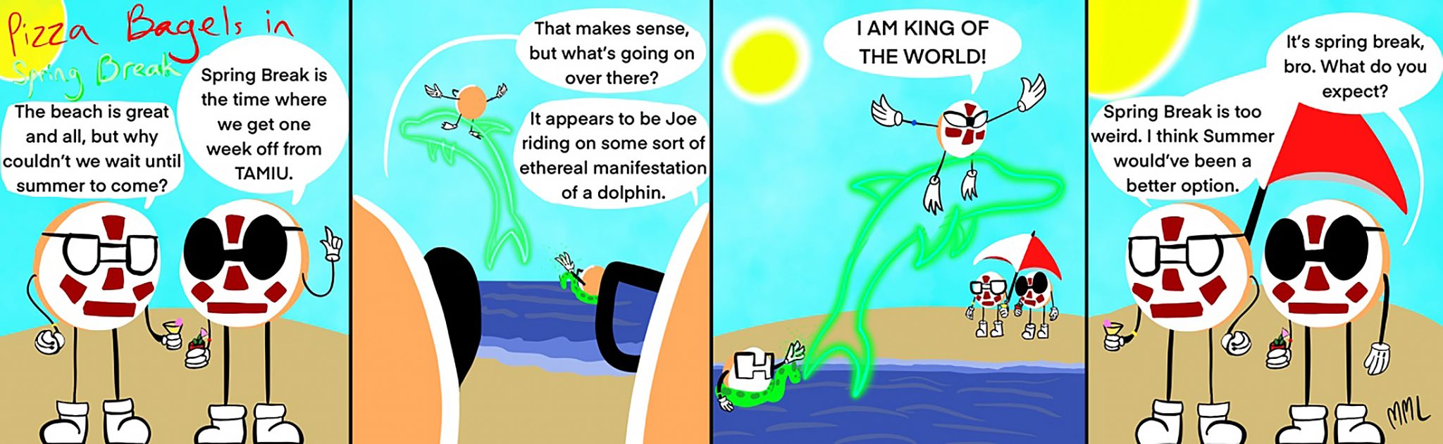 FEATURES: COMIC STRIP: Pizza Bagels in Spring Break – The Bridge News